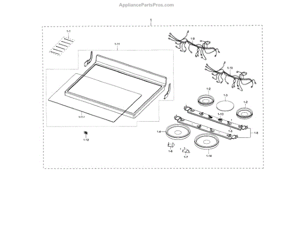 Parts for Samsung FE710DRS/XAA-02: Cooktop Parts - AppliancePartsPros.com