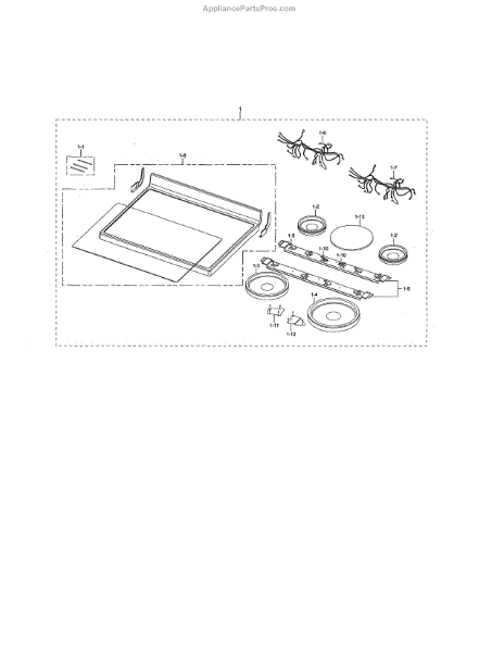 Parts for Samsung NE595R0ABSR/AA-00: Cooktop Parts - AppliancePartsPros.com