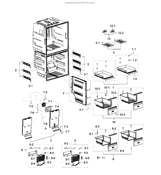 Parts for Samsung RF28K9380SR/AA-00: Freezer Parts - AppliancePartsPros.com