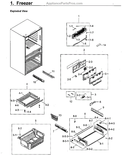 Parts for Samsung RF23M8070SR/AA-00: Freezer Parts - AppliancePartsPros.com