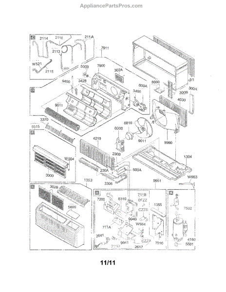 Parts for LG LP156CD3A: Exploded View Parts - AppliancePartsPros.com