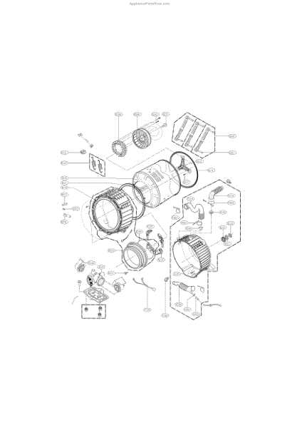Parts for LG WM3170CW/00: Cabinet and Door Parts - AppliancePartsPros.com
