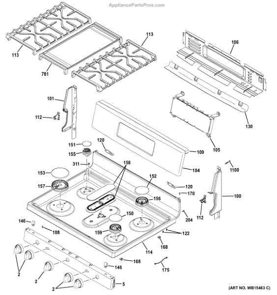 Parts for GE JGB860SEJ1SS: Control Panel & Cooktop Parts ...