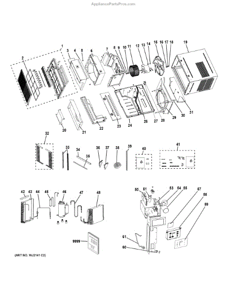 Parts for GE AEE24DTH2: Room Air Conditioner Parts - AppliancePartsPros.com