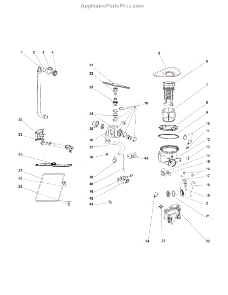 Parts for Kenmore 587.14662200A (58714662200A, 587 14662200A): Motor ...