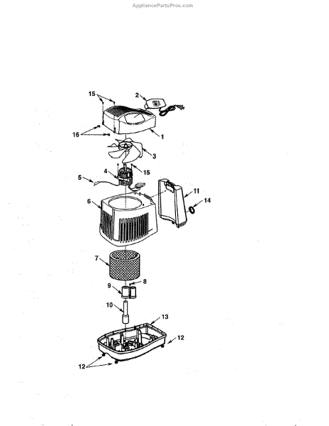 Parts for Kenmore 758.15412010 (75815412010, 758 15412010): Humidifier ...