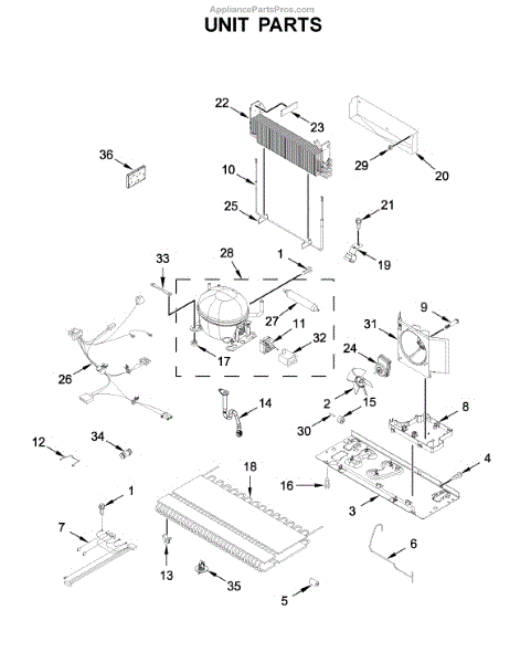 Parts for Whirlpool WRX735SDHZ01: Unit Parts - AppliancePartsPros.com