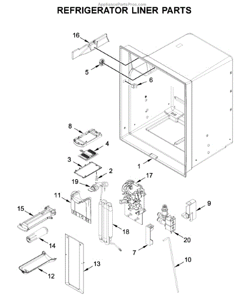 Parts for Whirlpool WRX735SDHZ01: Refrigerator Liner Parts ...