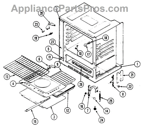 Parts for Magic Chef 4251WRW: Oven Parts - AppliancePartsPros.com