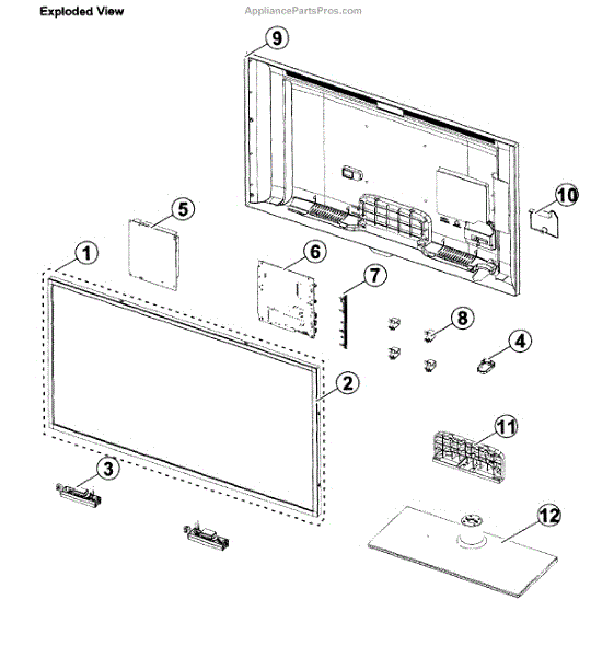 Parts for Samsung UN40EH6000FXZA-TS02: Lcd Tv Cabinet Parts ...