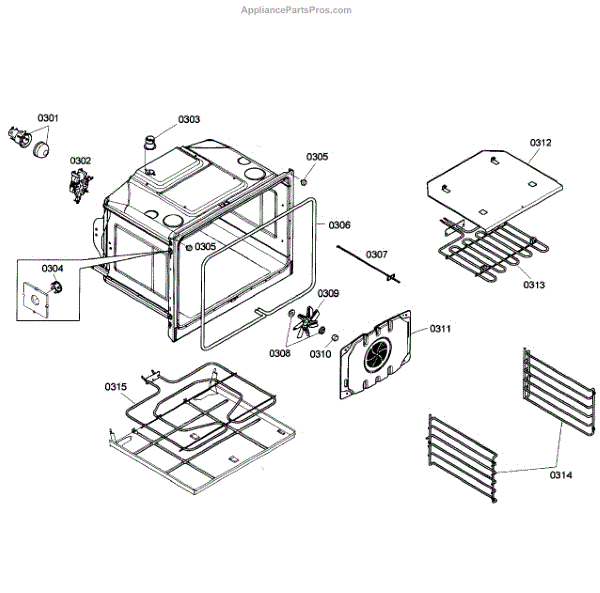 Parts for Bosch HBN3550UC/05: Conv Oven Parts - AppliancePartsPros.com