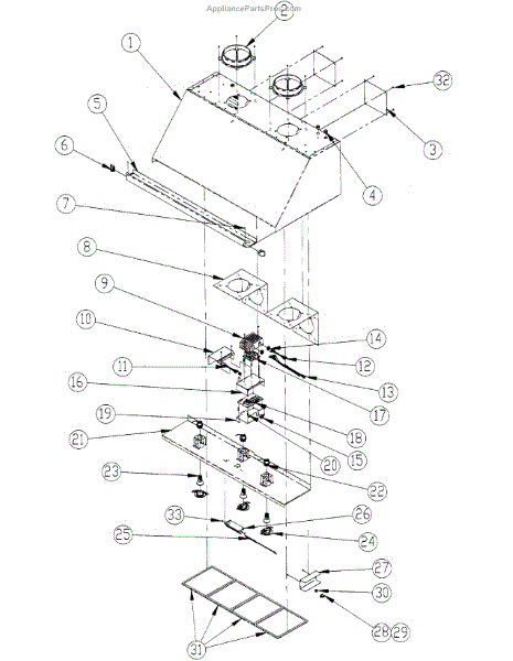 Parts for Dacor EHR4818SCH: Range Hood Parts - AppliancePartsPros.com