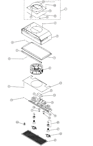 Parts for Dacor IVS1: Range Hood Parts - AppliancePartsPros.com