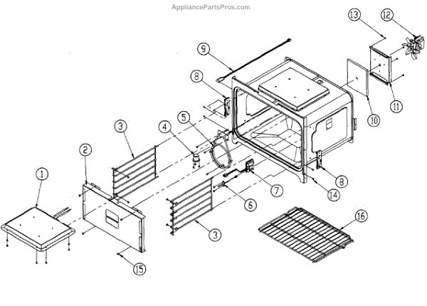 Parts for Dacor DR30DNG: Oven Assembly Parts - AppliancePartsPros.com