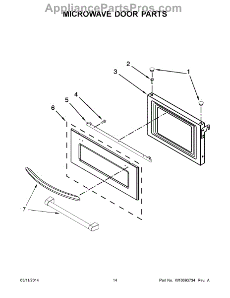 Parts for KitchenAid KEMS309BSS01: Microwave Door Parts ...