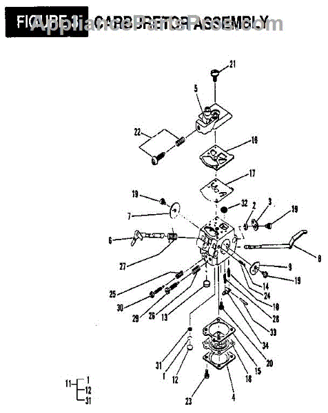 Parts for Mcculloch SILVER EAGLE 28-11400128-03: Carburetor Assembly ...