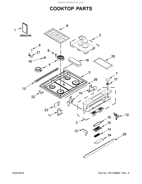Parts for KitchenAid KSDB900ESS3: Cooktop Parts - AppliancePartsPros.com