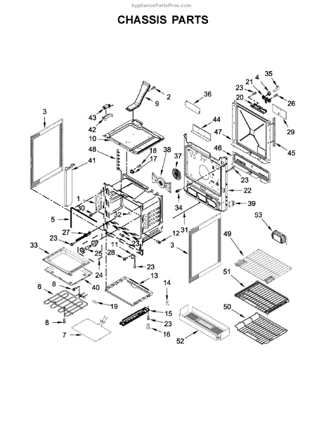Parts for KitchenAid KSEB900ESS2: Chassis Parts - AppliancePartsPros.com