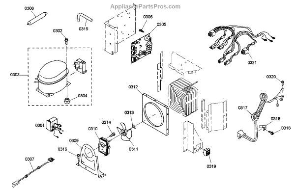 Parts for Thermador KBUIT4855E/01: Compressor Assy Parts ...