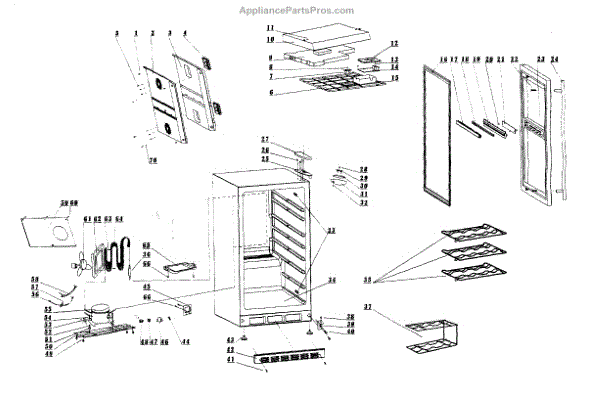 Parts for Magic Chef MCWC44DZ: Main Asy Parts - AppliancePartsPros.com
