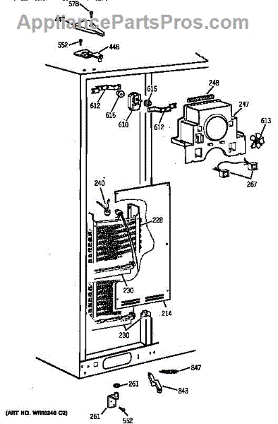 Parts for Kenmore 363.9550925 (3639550925, 363 9550925): Freezer ...