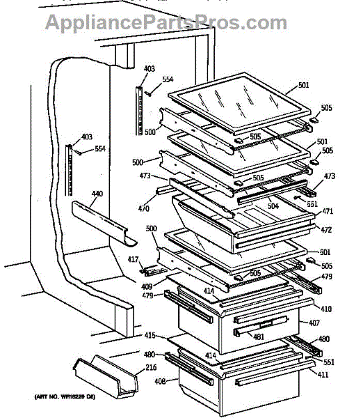 Parts for Kenmore 363.9550925 (3639550925, 363 9550925): Fresh Food ...