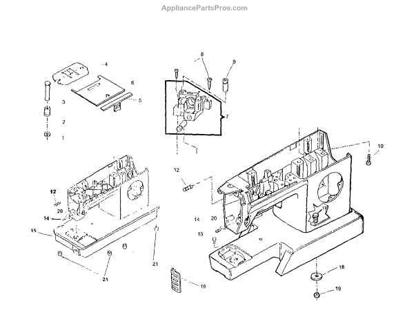 Parts for Singer 5040: Arm / Bed / Throat Plate / Bed Slide Parts ...