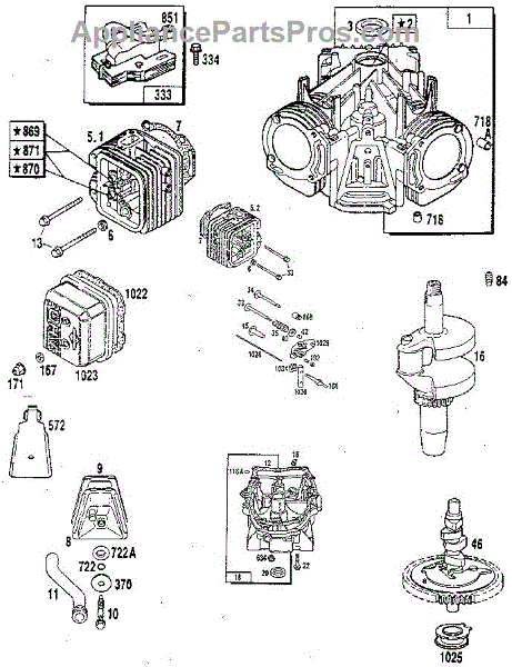 Parts for Generac 9009-0: V-Twin Engine Parts - AppliancePartsPros.com