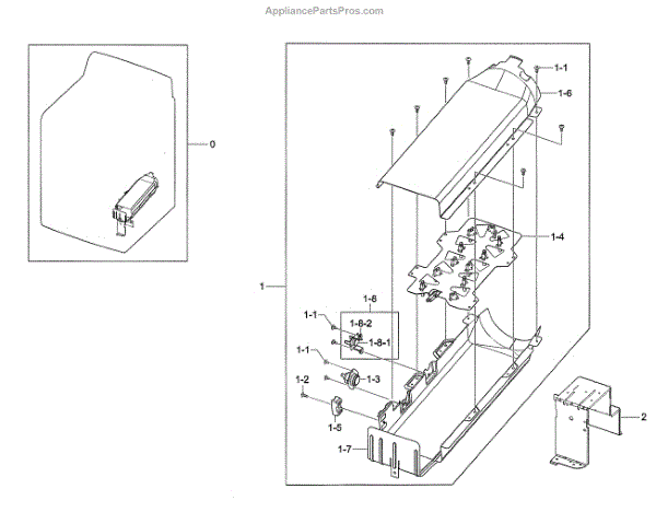 Parts for Samsung DVE50M7450W/A3-00: Duct Heater-Electric Parts ...