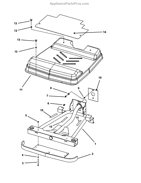 Parts for Snapper HZS14331BVE: 42" Front Frame / Cover (series 2) Parts ...