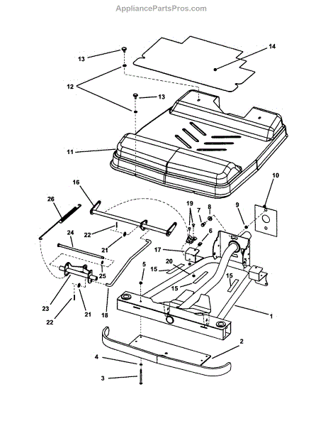 Parts for Snapper HZS14381BVE: 48" Front Frame / Cover (series 2) Parts ...