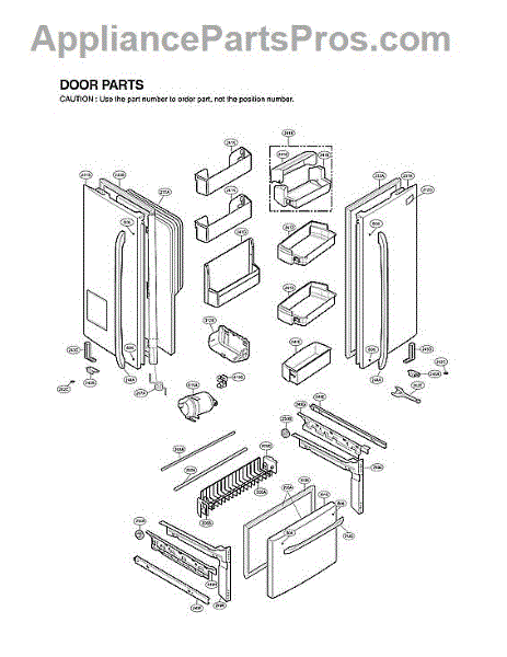 Parts for LG LFX25976ST/05: Door Parts - AppliancePartsPros.com
