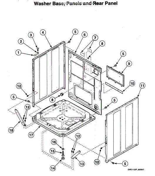 Parts for Speed Queen LTSA9AWN: Panels Assy Parts - AppliancePartsPros.com