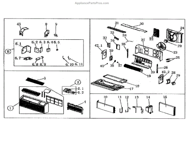 Parts for Midea MWP-15AEN1-MI6: Main Asy Parts - AppliancePartsPros.com