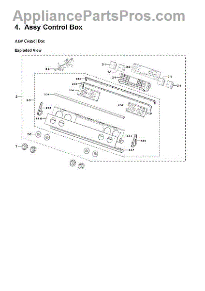 Parts for Samsung NE63B8611SG/AA-00: Control Box Assy Parts ...