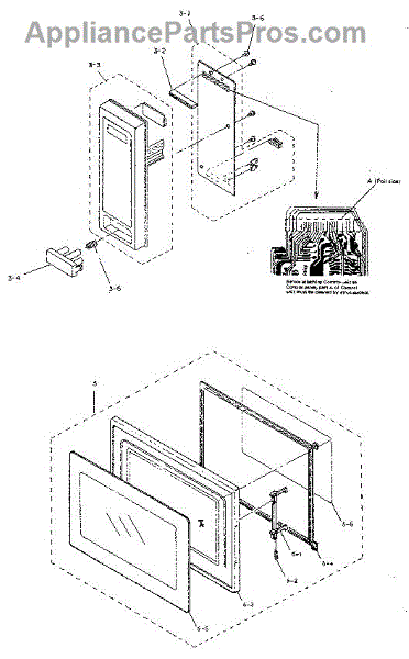 Parts for Sharp R-3A11: Control Panel and Door Parts ...