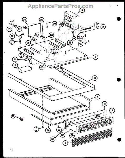 Parts for Amana RC-10SE/P76881-7M: Base Pan Assembly Parts ...