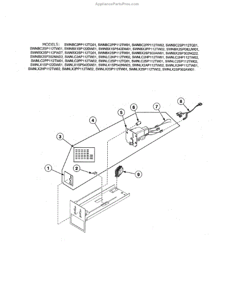 Parts for Alliance SWNBC2SP112TW01: Electronic Coin Drop Parts ...