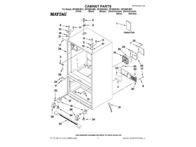 W10619951 Refrigerator Drain Tube | Genuine Whirlpool OEM In Stock