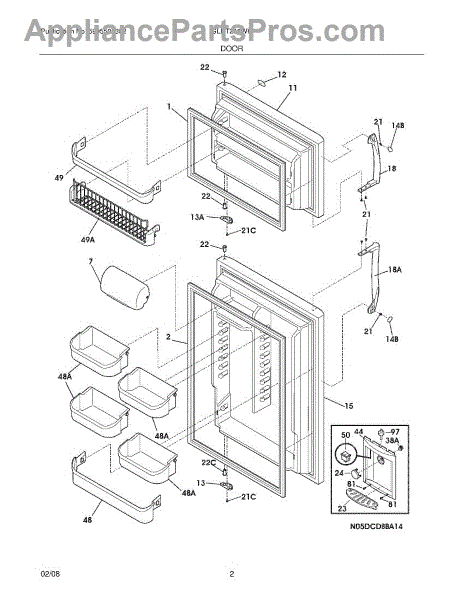 242193214 Gasket-Refr Door | Genuine Frigidaire OEM In Stock