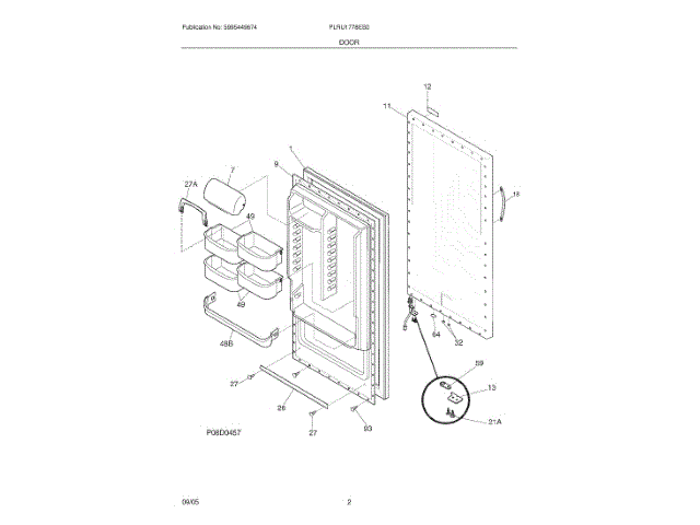 218755504 Door Handle Screw | Genuine Frigidaire OEM In Stock