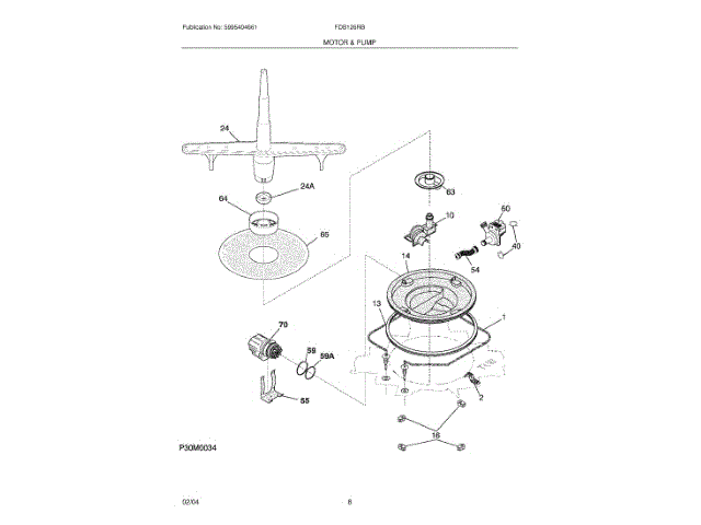 5304518927 Dishwasher Lower Spray Arm With Heat Shield | Genuine ...