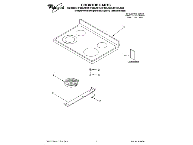 W11047722 Radiant Surface Element (2500W) | Genuine Whirlpool OEM In Stock
