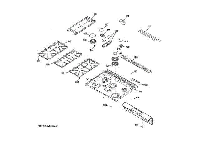 WB16K10076 Oval Burner Asm | Genuine Ge OEM In Stock