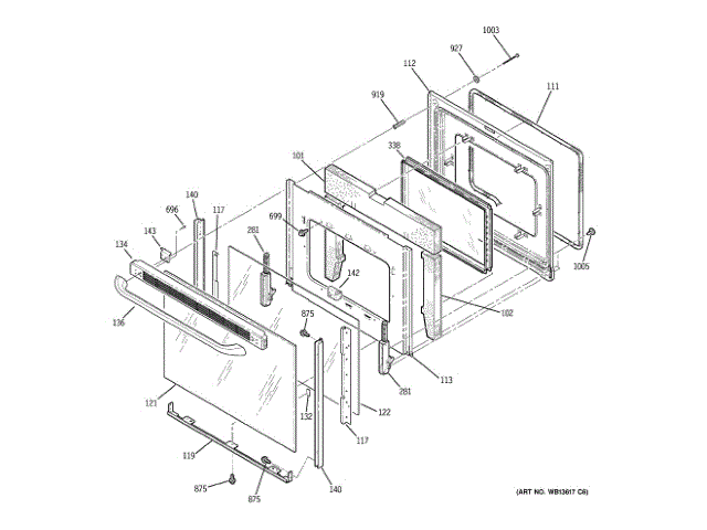 WB56X22160 Window Pack Asm | Genuine Ge OEM In Stock