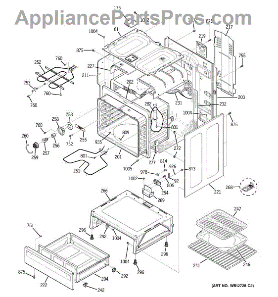 WB44T10014 Bake Unit Assembly | Genuine Ge OEM In Stock
