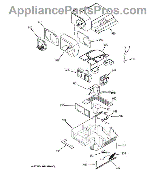 WR60X10063 Air Damper Assembly (Fresh Food Section) | Genuine Ge OEM In ...