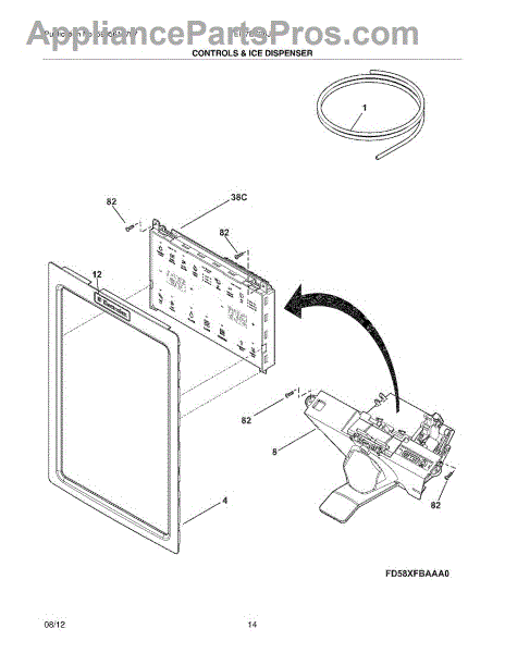 218976436 Tube - Water Inlet (Ice Maker/Dispenser) | Genuine Frigidaire ...