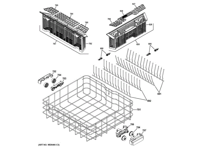 WD28X10364 Tine Block | Genuine Ge OEM In Stock