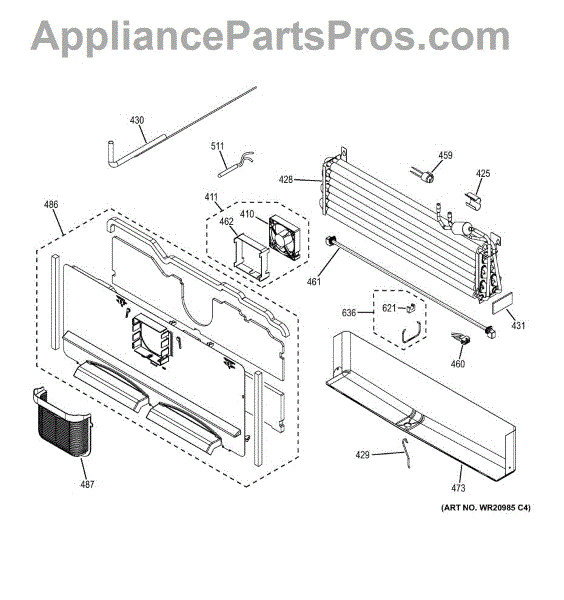 WR60X10352 Freezer Evaporator Fan Motor And Felt Seal | Genuine Ge OEM ...